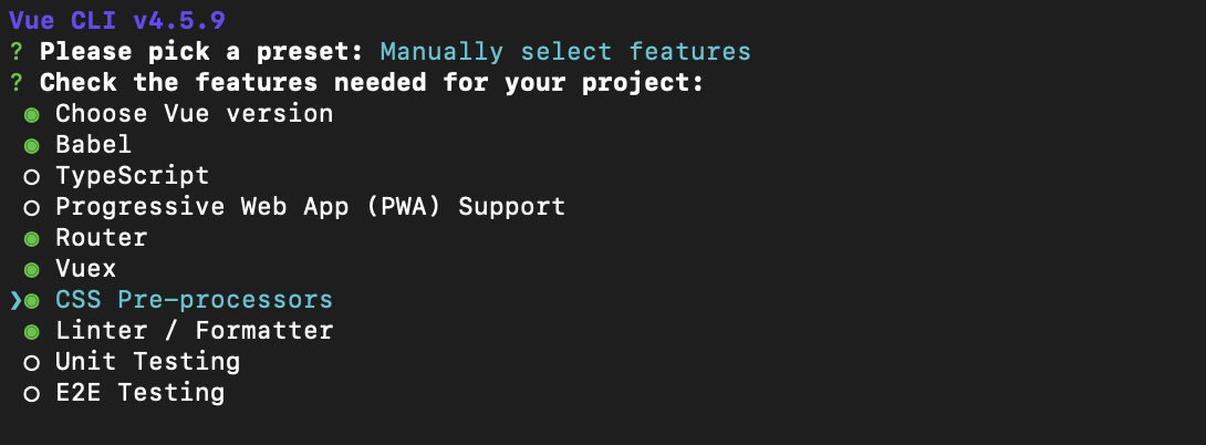 Vue CLI 초기셋팅 방법